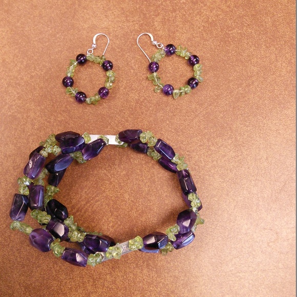 Jewelry | Dtr Jay King Adjustable Purple Green Stone Brac | Poshmark